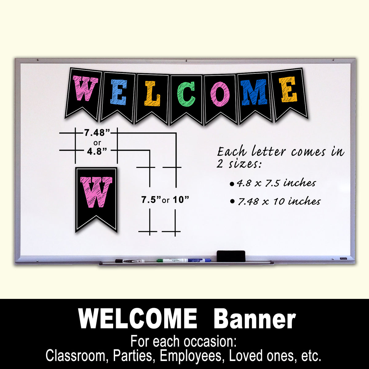 WELCOME BANNER – Digital file, Chalk - Instant Download- – Printing The ...