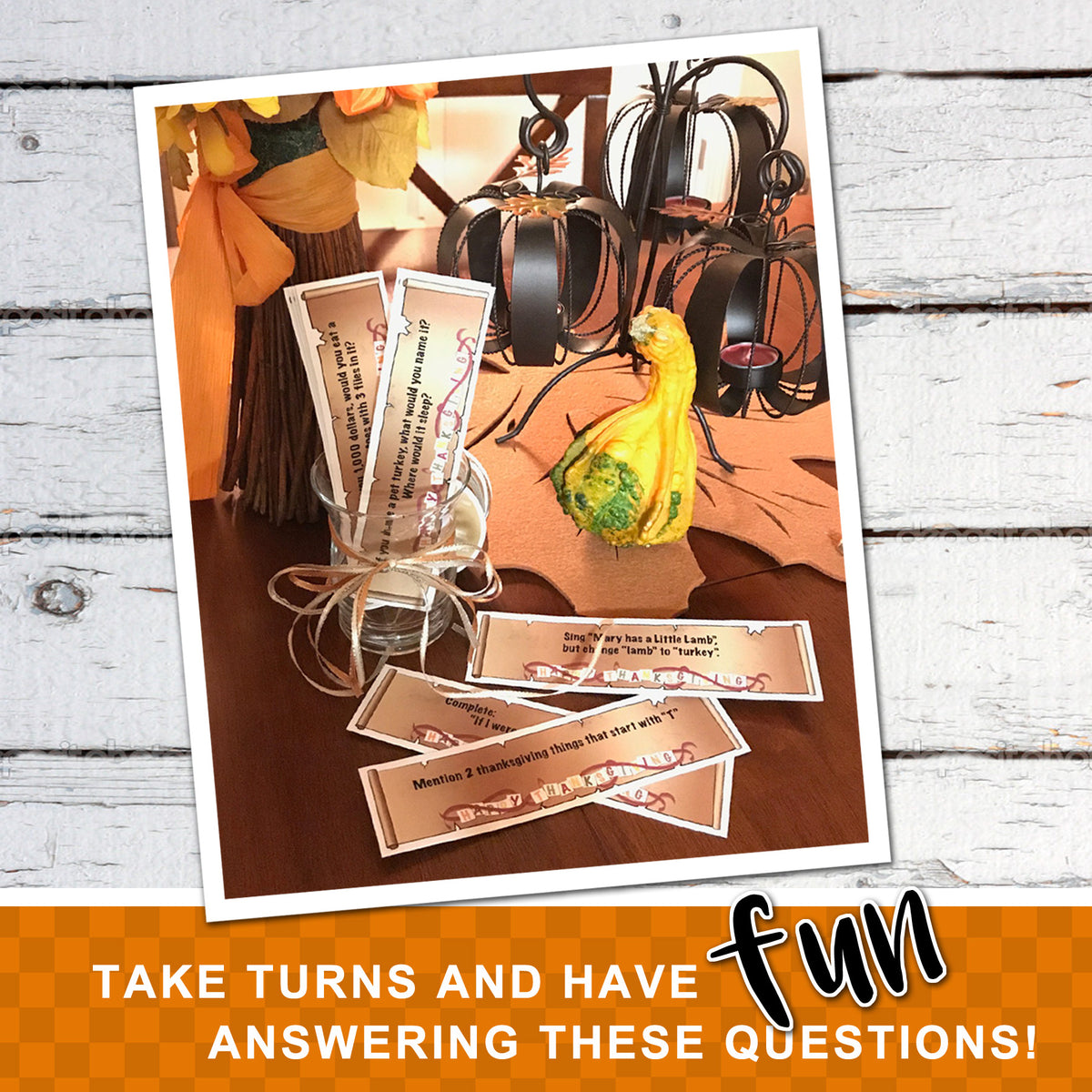 THANKSGIVING CARD GAME For Kids! Dinner game for children – Digital fi ...