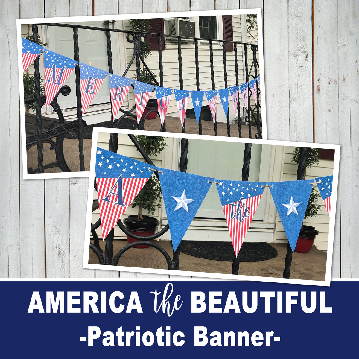 MEMORIAL DAY Banner -AMERICA the BEAUTIFUL - PDF file - Digital file ...