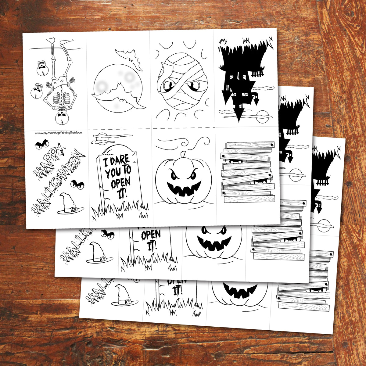 HALLOWEEN Mini Book - Color In - PDF file - Instant Download – Printing ...