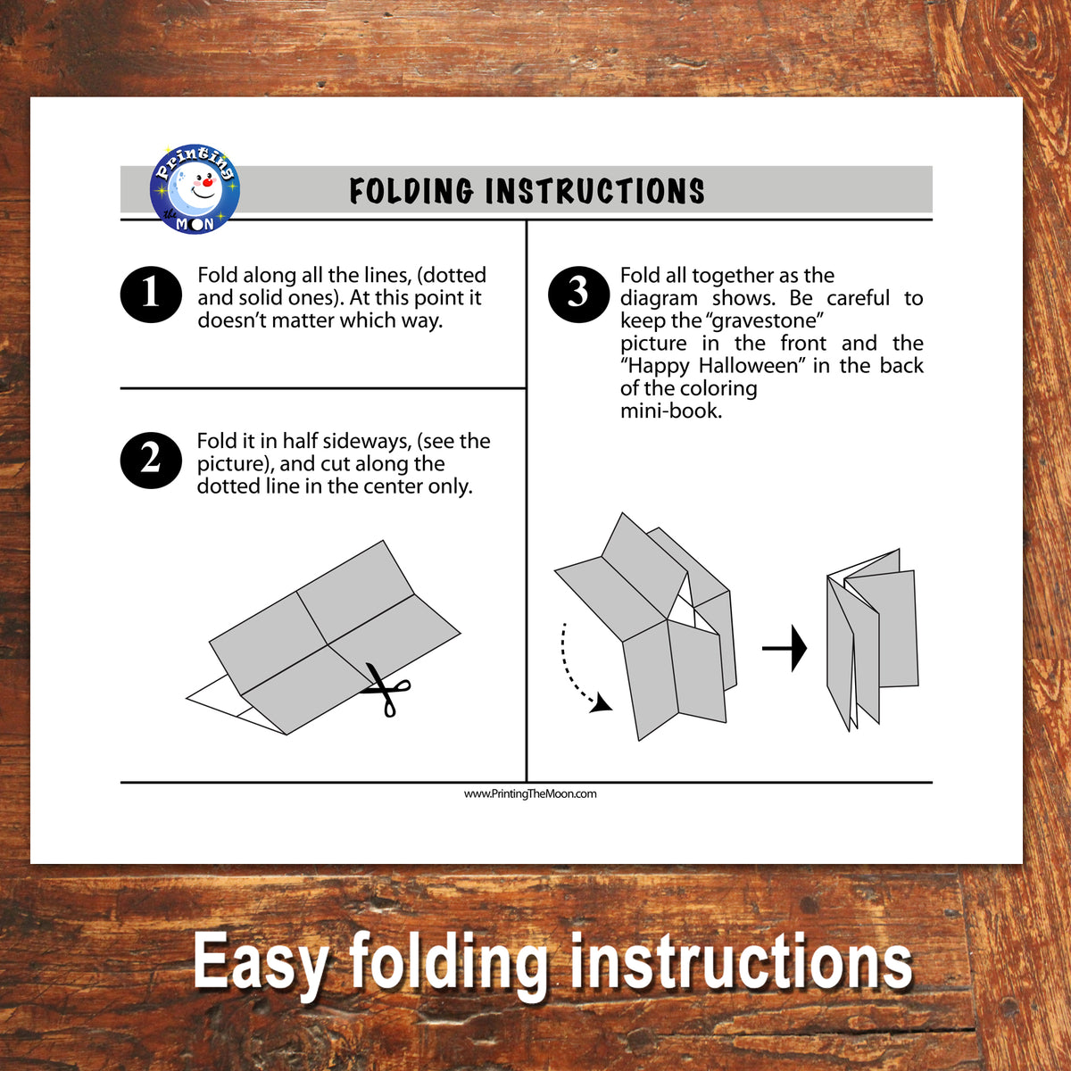 HALLOWEEN Mini Book - Color In - PDF file - Instant Download – Printing ...