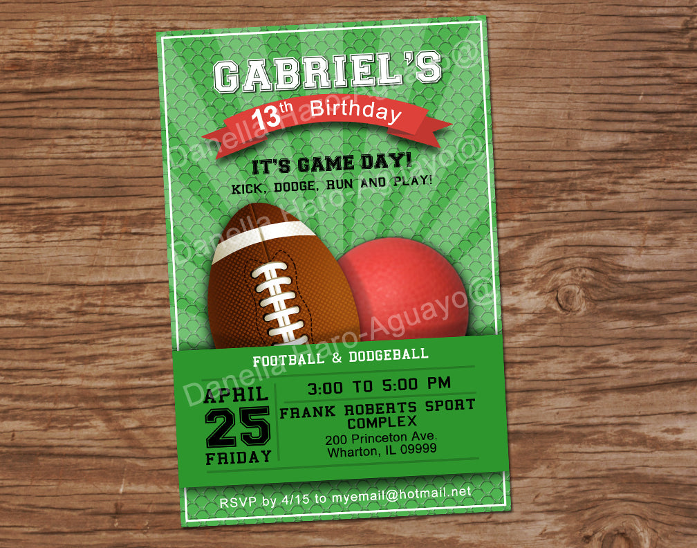 FOOTBALL & DODGEBALL Theme – Printing The Moon