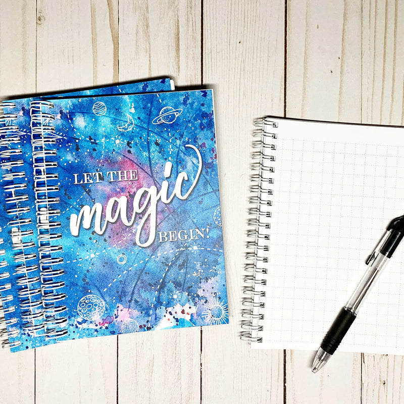 MAGIC NOTEBOOK Journal - Graph paper - Let the Magic Begin! - 5 x 7 in ...