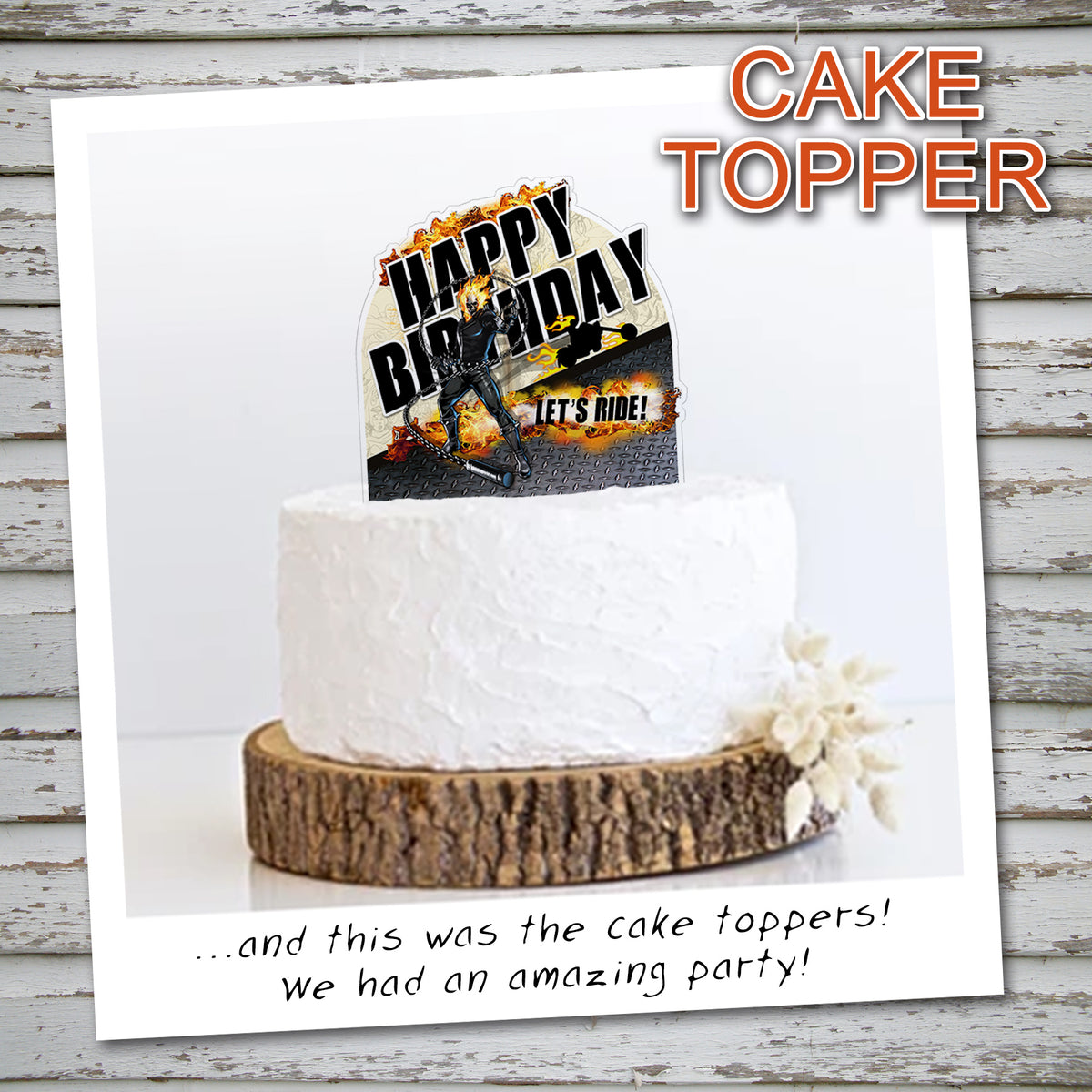 GHOST RIDER- Cake Topper – Digital file -Instant Download- – Printing ...