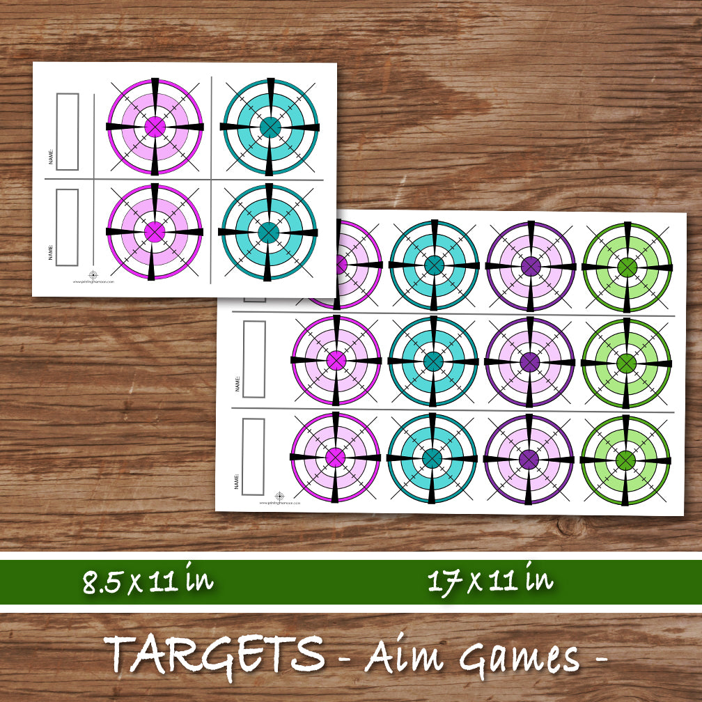 SHOOTING TARGET COMPETITION- Multiple Bullseye Game – Dart Shooting Ta ...