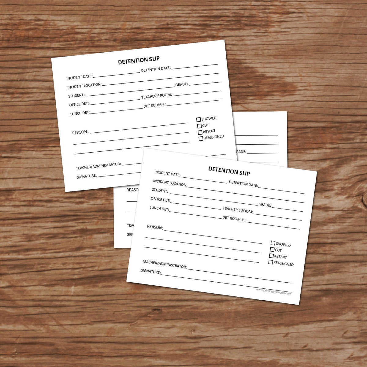 DETENTION SLIP - Help for Teachers and Administrators - Printable - Di ...