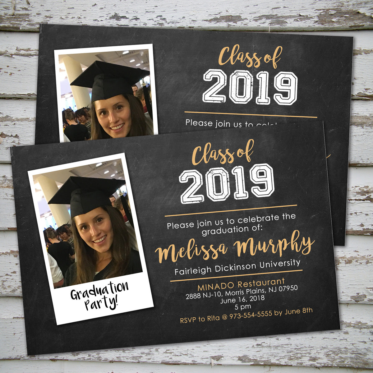 GRADUATION INVITATION CARD - Announcement - Digital file - Print it Yo ...