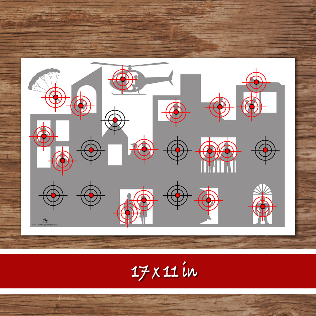 SHOOTING SNIPER TARGET- Multiple Bullseye – Shooting Target, Digital f ...